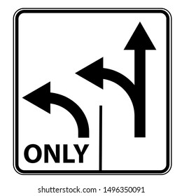 Advance Intersection Lane Control Left Turn Stock Illustration ...