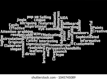 Advertising Theme Tag Cloud Background Stock Illustration 1045745089 ...