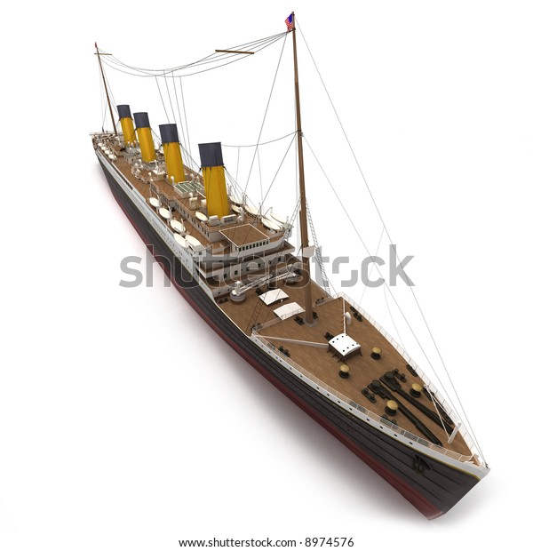 Aerial View 3d Rendering Titanic: ภาพประกอบสต็อก 8974576 | Shutterstock