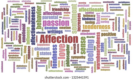 Affection Word Cloud Randomised Isolated On Stock Illustration ...