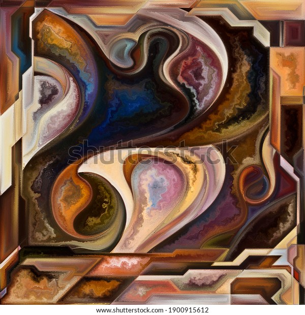 Affinity Forms Series Collage Background Colorful Stock Illustration ...