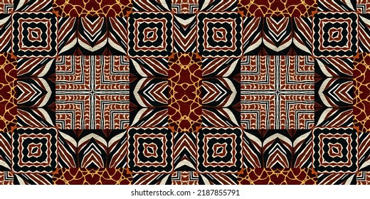 African Kente Cloth Patchwork Effect Border Stock Illustration ...