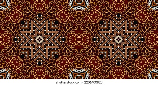 African Kente Cloth Patchwork Effect Border Stock Illustration ...