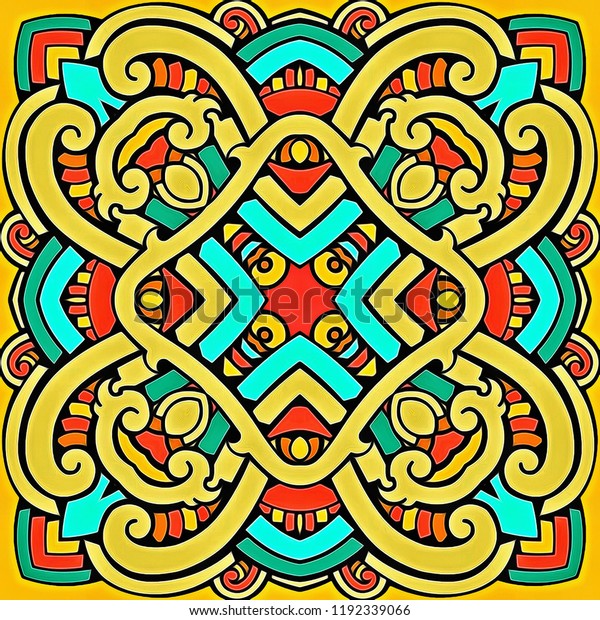 African Pattern Curls Stock Illustration 1192339066 | Shutterstock