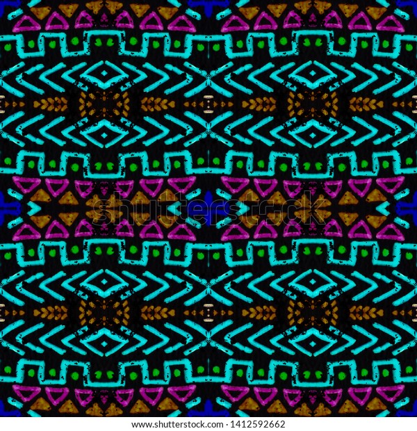 African Repeat Pattern American Seamless Print Stock Illustration ...