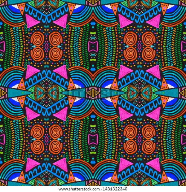 African Repeat Pattern American Seamless Print Stock Illustration ...