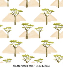 African Seamless Pattern Surface Design Safari Stock Illustration ...