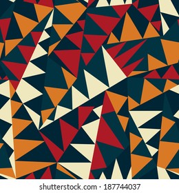 African Triangle Seamless Pattern Raster Version Stock Illustration ...