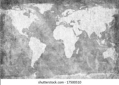 Aged World Map Stock Illustration 17500510 | Shutterstock