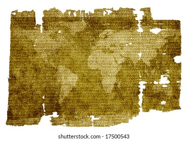 Aged World Map Stock Illustration 17500543 | Shutterstock