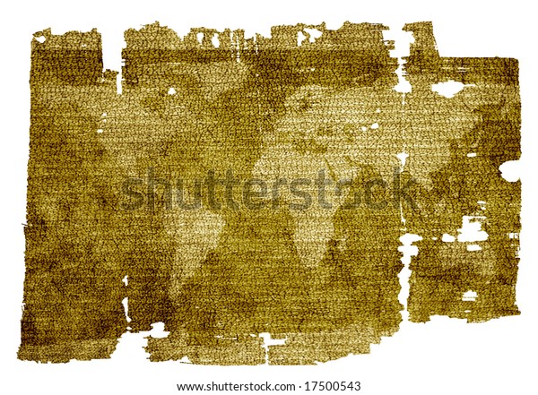 Aged World Map Stock Illustration 17500543 | Shutterstock