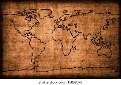 Aged World Map Map Backgrounds Stock Illustration 15859096 | Shutterstock