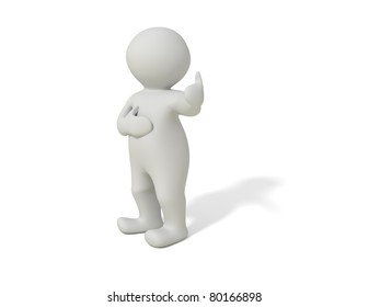 Lean 3d People Isolated Stock Illustration 317886761