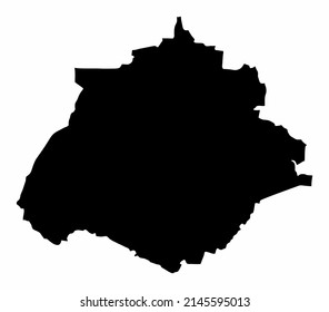 Aguascalientes State Silhouette Map Isolated On Stock Illustration ...
