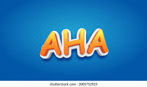 AHA Comic Speech 3d Text Style: ilustración de stock 2005752923 ...