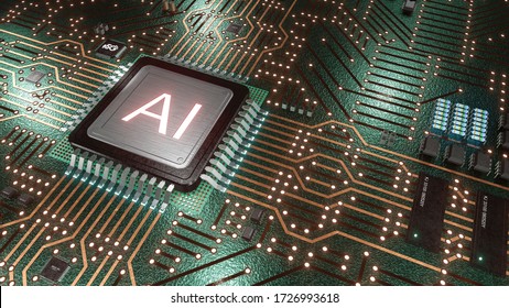 Ai Artificial Intelligence 3d Rendering Computer Stock Illustration ...