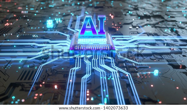 Ai Artificial Intelligence Technology Scene Stock Illustration 1402073633