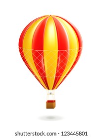 Hot Air Balloon Concept Vector Flat Stock Vector (Royalty Free ...