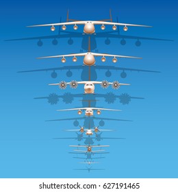 Aircraft Models Vector Set Stock Illustration 627191465 | Shutterstock