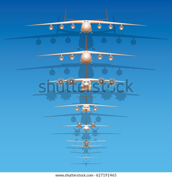 Aircraft Models Vector Set Stock Illustration 627191465 | Shutterstock