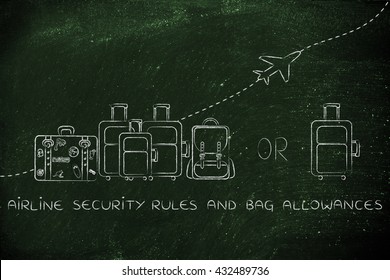 Airline Security Rules Bag Allowances Illustration Stock Illustration ...