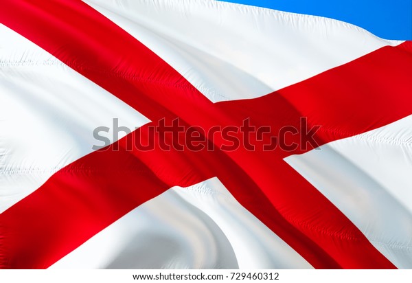 Alabama Flag Waving Flag 3d Rendering Stock Illustration 729460312 ...