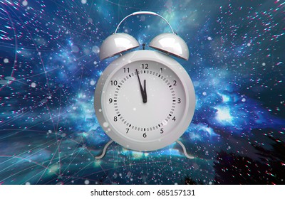 Alarm Clock Space Background 3d Rendering Stock Illustration 685157131 ...