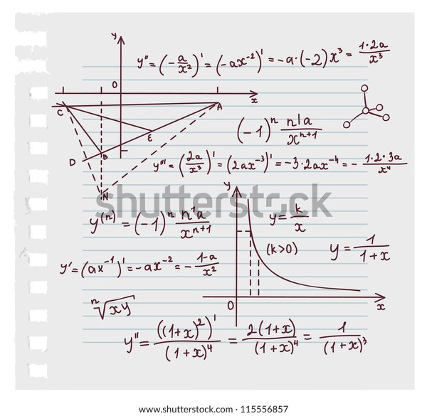 Algebra Doodle Background Stock Illustration 115556857 | Shutterstock