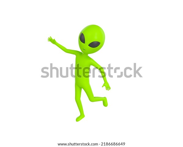 Alien Character Floating Air 3d Rendering Stock Illustration 2186686649 ...