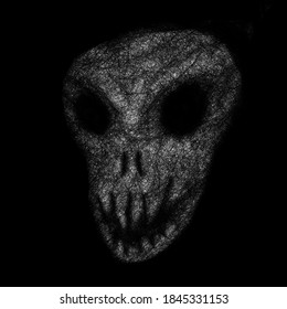 Alien Head Teeth On Black Background: ภาพประกอบสต็อก 1845331153 ...