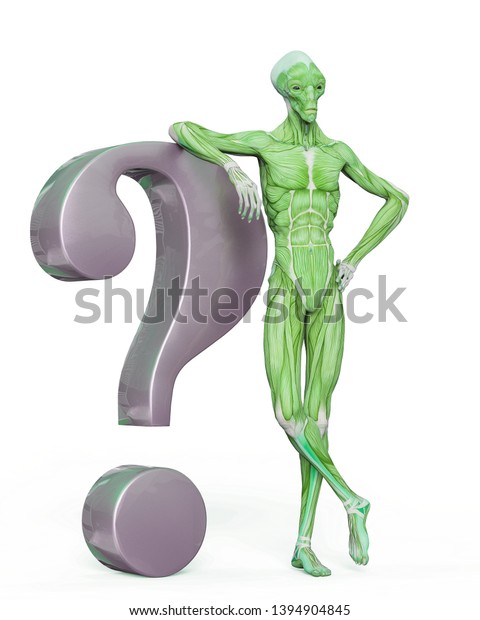 Alien Muscle Maps On White Background Stock Illustration 1394904845 ...