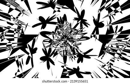 Alien Mysterious Black Patterns Op Art Stock Illustration 2139155651 ...