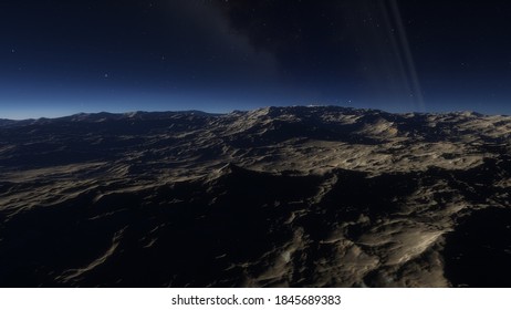 Alien Planet Landscape 3d Render Stock Illustration 1845689383