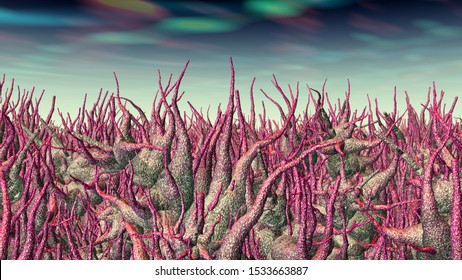 Alien Planet Plants Computer Generated 3d Stock Illustration 1533663887 ...