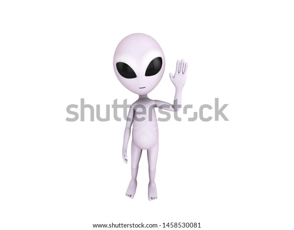 Alien Say Hi 3d Rendering Stock Illustration 1458530081 | Shutterstock