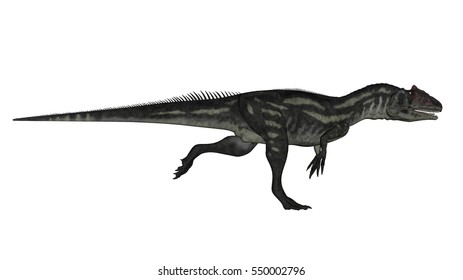 Allosaurus Dinosaur Running 3d Render Stock Illustration 550002796 ...