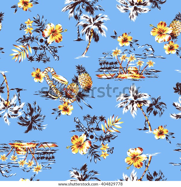 Aloha Shirt Pattern Stock Illustration 404829778