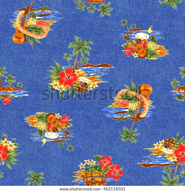 Aloha Shirt Pattern Stock Illustration 462118501 | Shutterstock