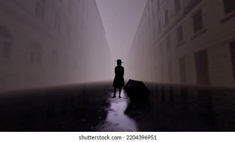 Alone Empty Space Liminal Space 3d Stock Illustration 2204396951 ...