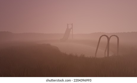 Alone Empty Space Liminal Space 3d Stock Illustration 2204396993 ...