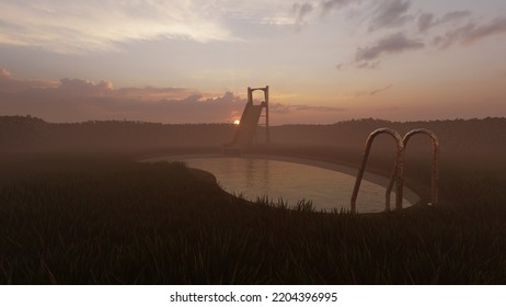 Alone Empty Space Liminal Space 3d Stock Illustration 2204396995 ...