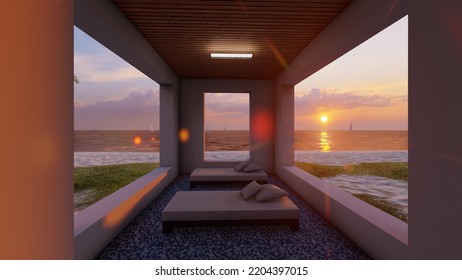 Alone Empty Space Liminal Space 3d Stock Illustration 2204397015 ...