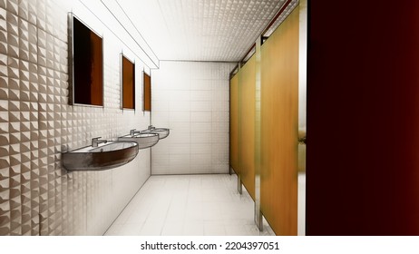 Alone Empty Space Liminal Space 3d Stock Illustration 2204397051 ...