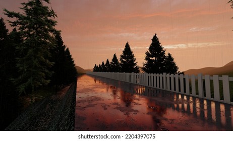 Alone Empty Space Liminal Space 3d Stock Illustration 2204397075 ...