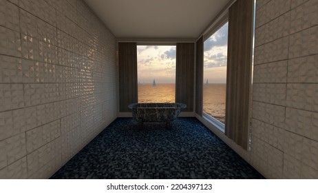 Alone Empty Space Liminal Space 3d Stock Illustration 2204397123 ...