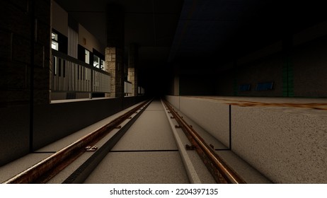 Alone Empty Space Liminal Space 3d Stock Illustration 2204397135 ...