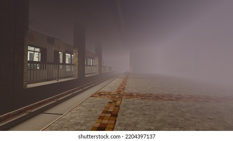 Alone Empty Space Liminal Space 3d Stock Illustration 2204397137 ...