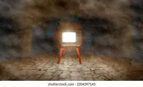 Alone Empty Space Liminal Space 3d Stock Illustration 2204397143 ...