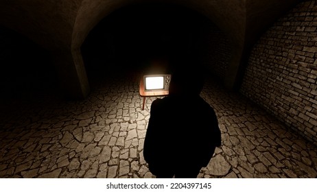 Alone Empty Space Liminal Space 3d Stock Illustration 2204397145 ...