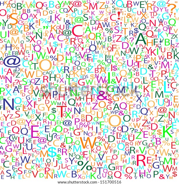 Alphabet Background Stock Illustration 151700516